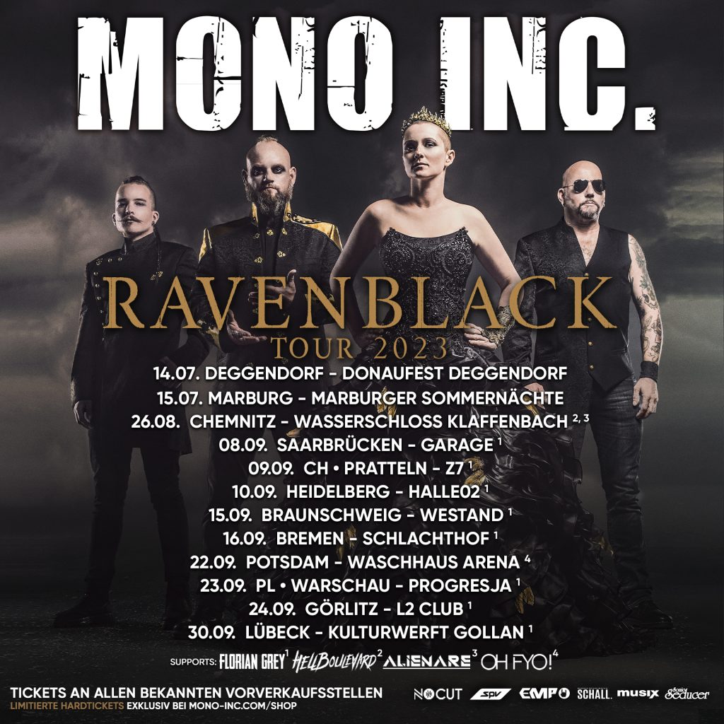 Mono Inc. geben weitere “Ravenblack”-Shows für 2023 bekannt